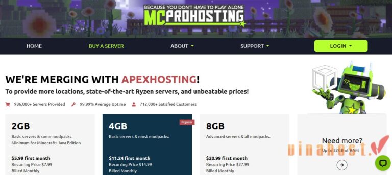 TOP 8 nhà cung cấp Hosting Minecraft Server tốt nhất 2026