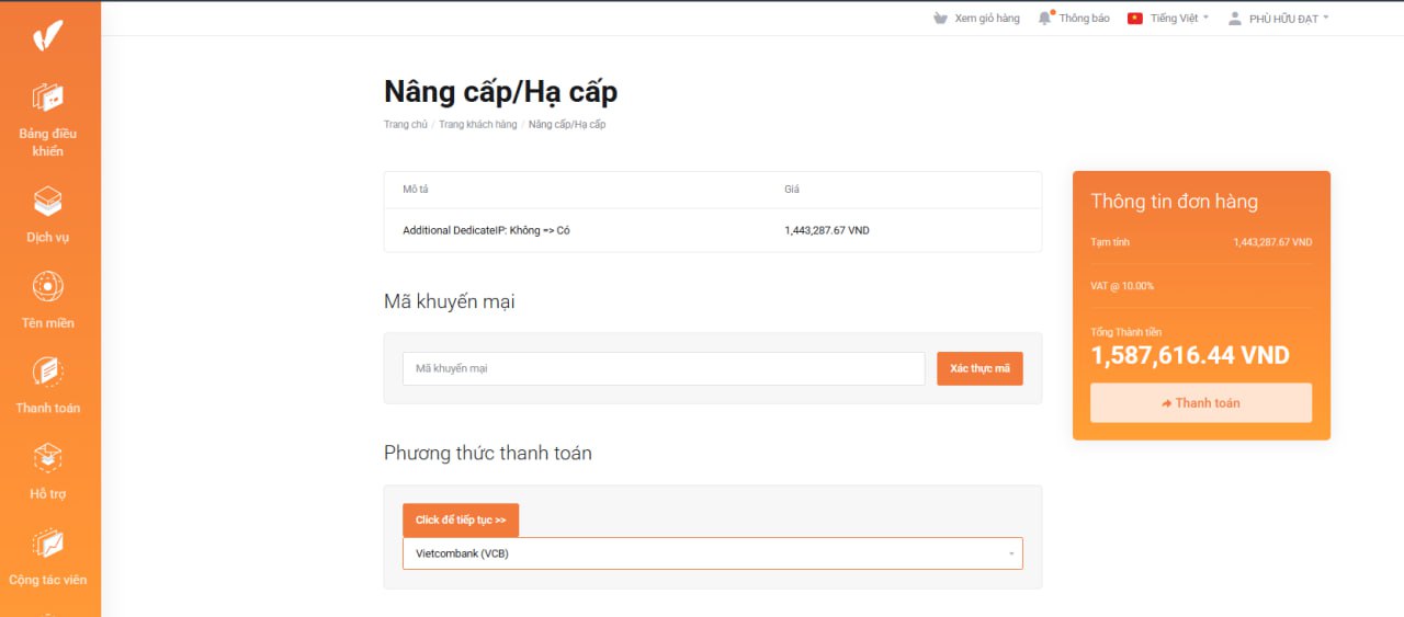 [2026] Hướng dẫn nâng cấp gói hosting tại VinaHost siêu dễ